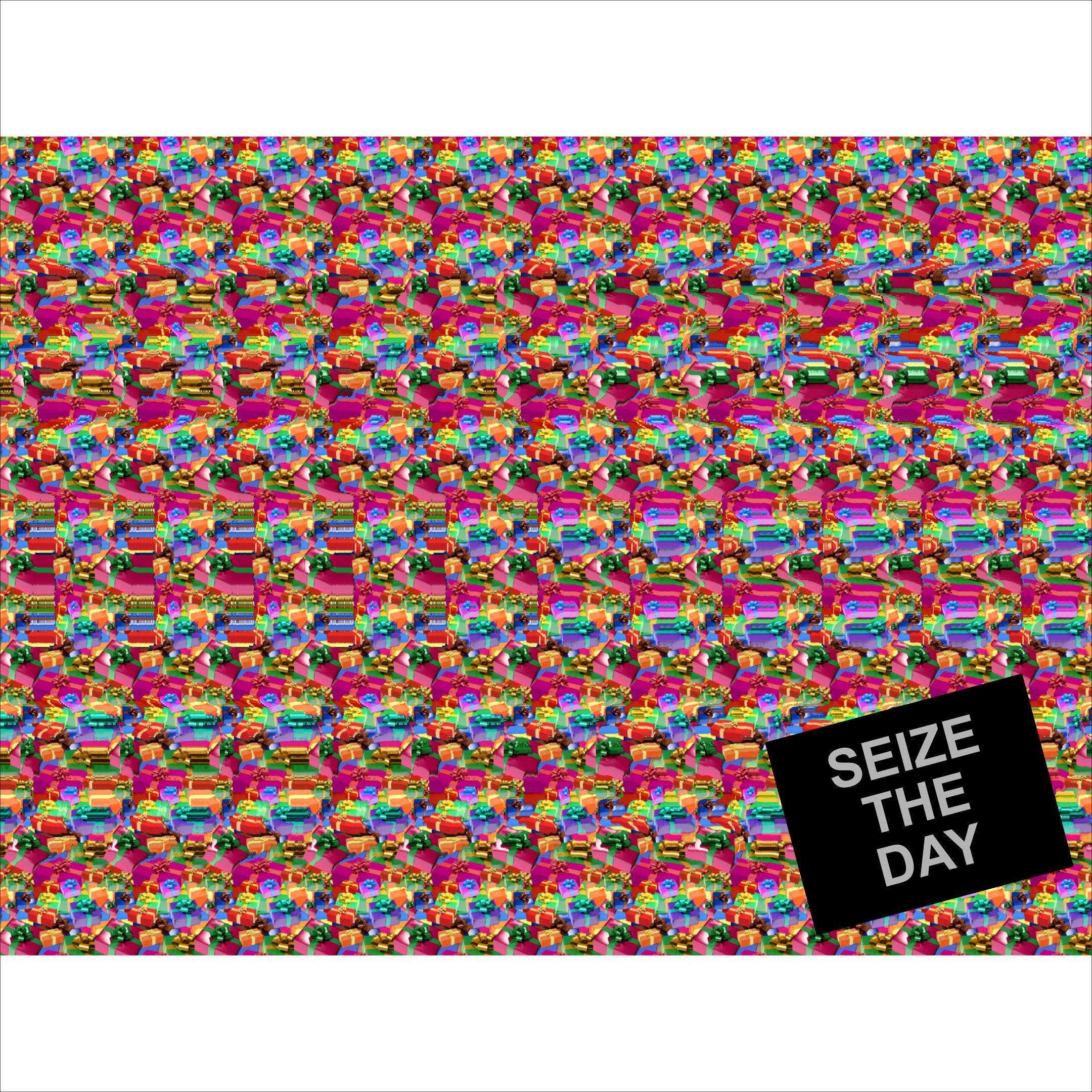 Hidden MOTIVATIONAL Positive Secret Message in 3D Stereogram Printed ...