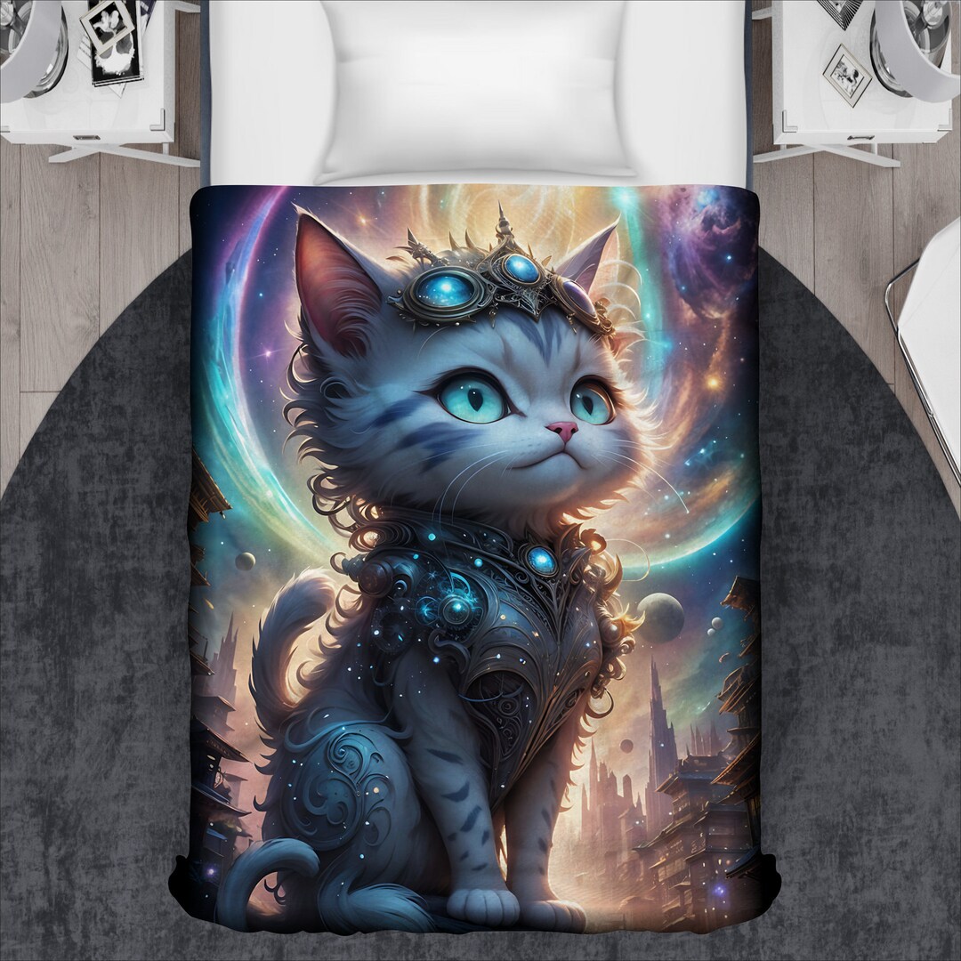Space Cats - Fleece Sherpa Blanket or Velveteen Plush Blanket - Etsy