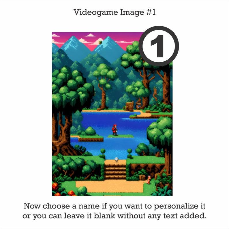 Retro Videogame Pixel Art With Custom Name - Personalized Video Game ...