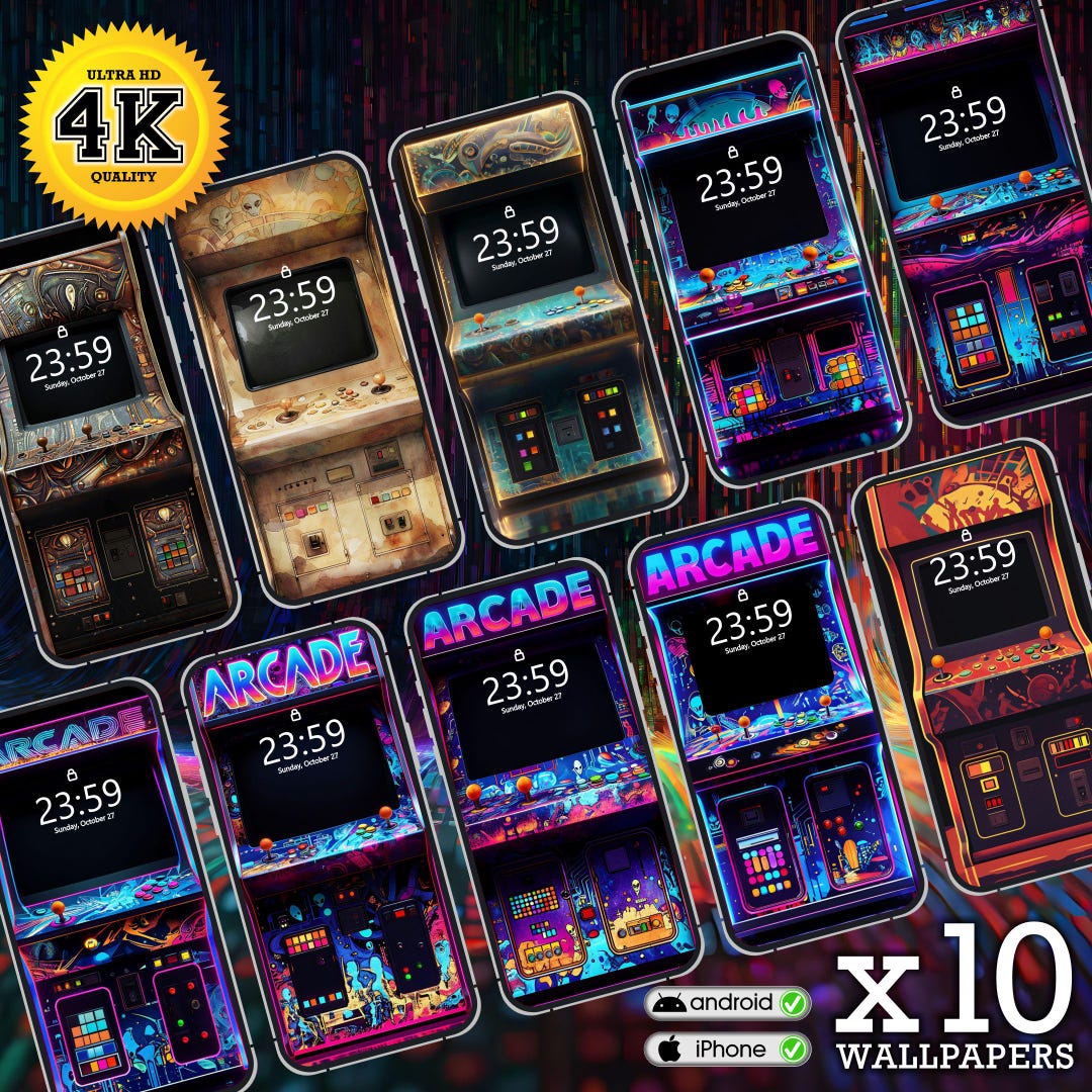 Retro Arcade Videogames | X10 Mobile Phone Wallpapers Bundle | iPhone ...