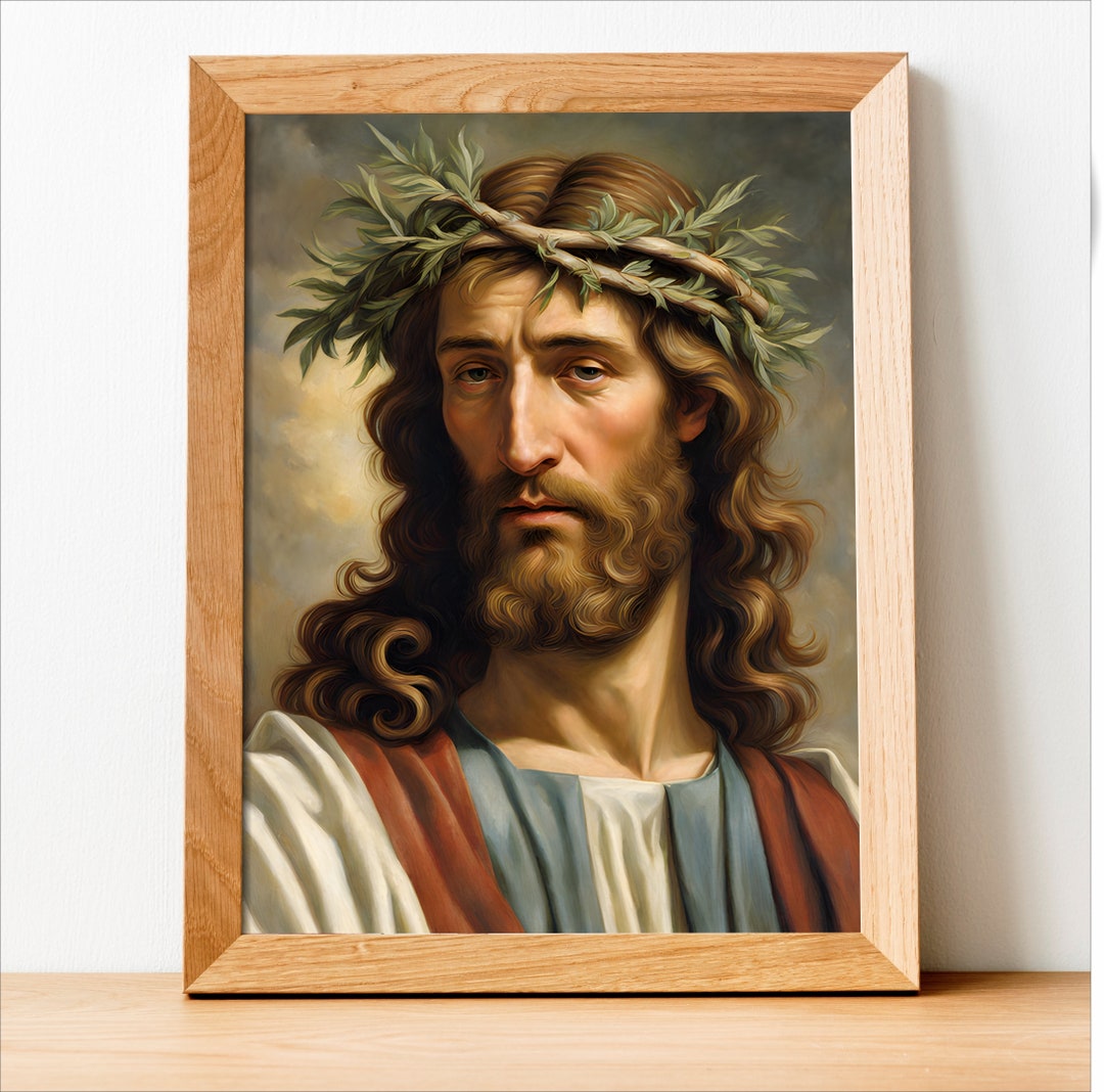 Sad Jesus Looking at You - Printable Wall Art - Digital Download - Wall ...