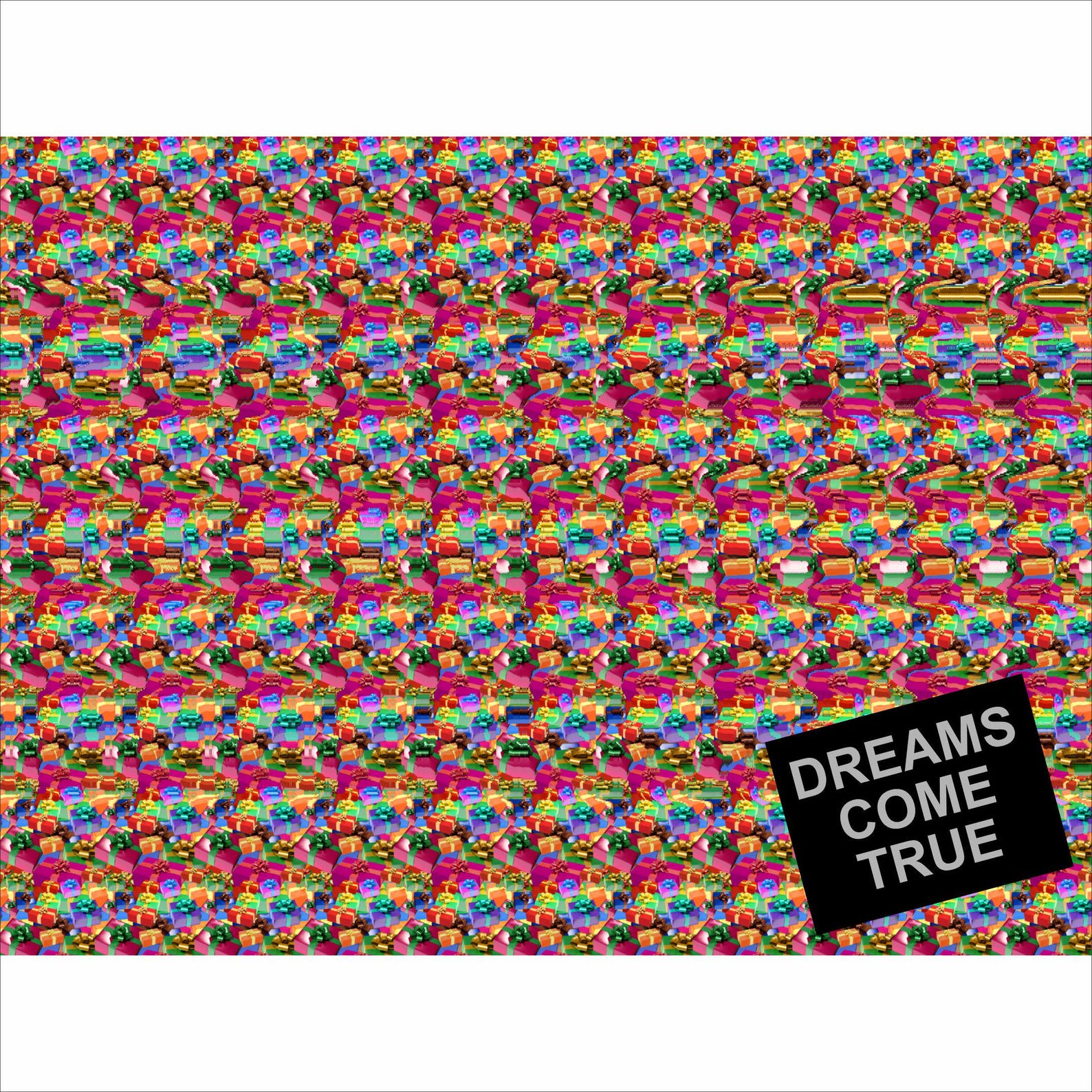 Hidden MOTIVATIONAL Positive Secret Message in 3D Stereogram Printed ...