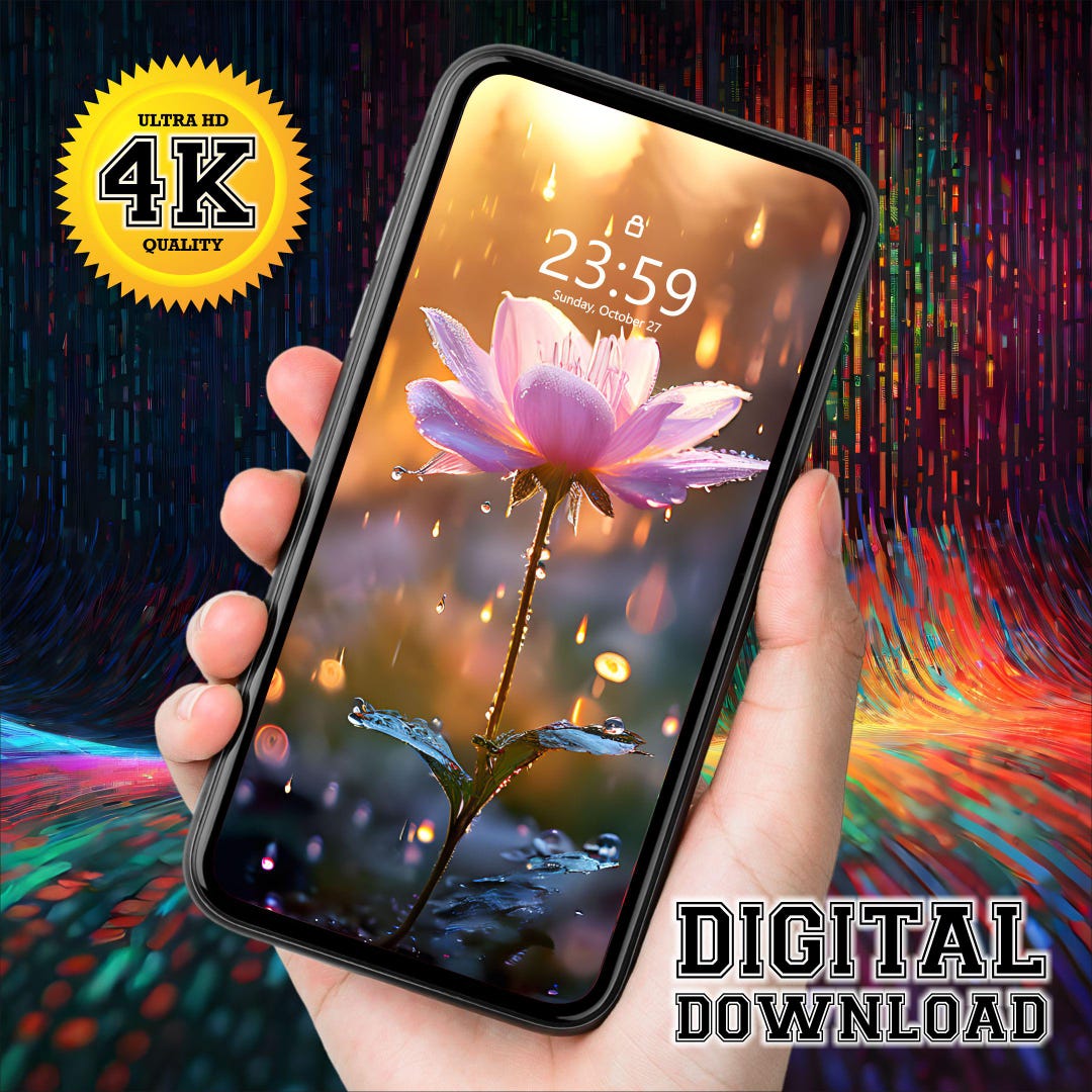 Rainy Magic Flower 4K Mobile Wallpaper | iPhone & Android Lock/home ...
