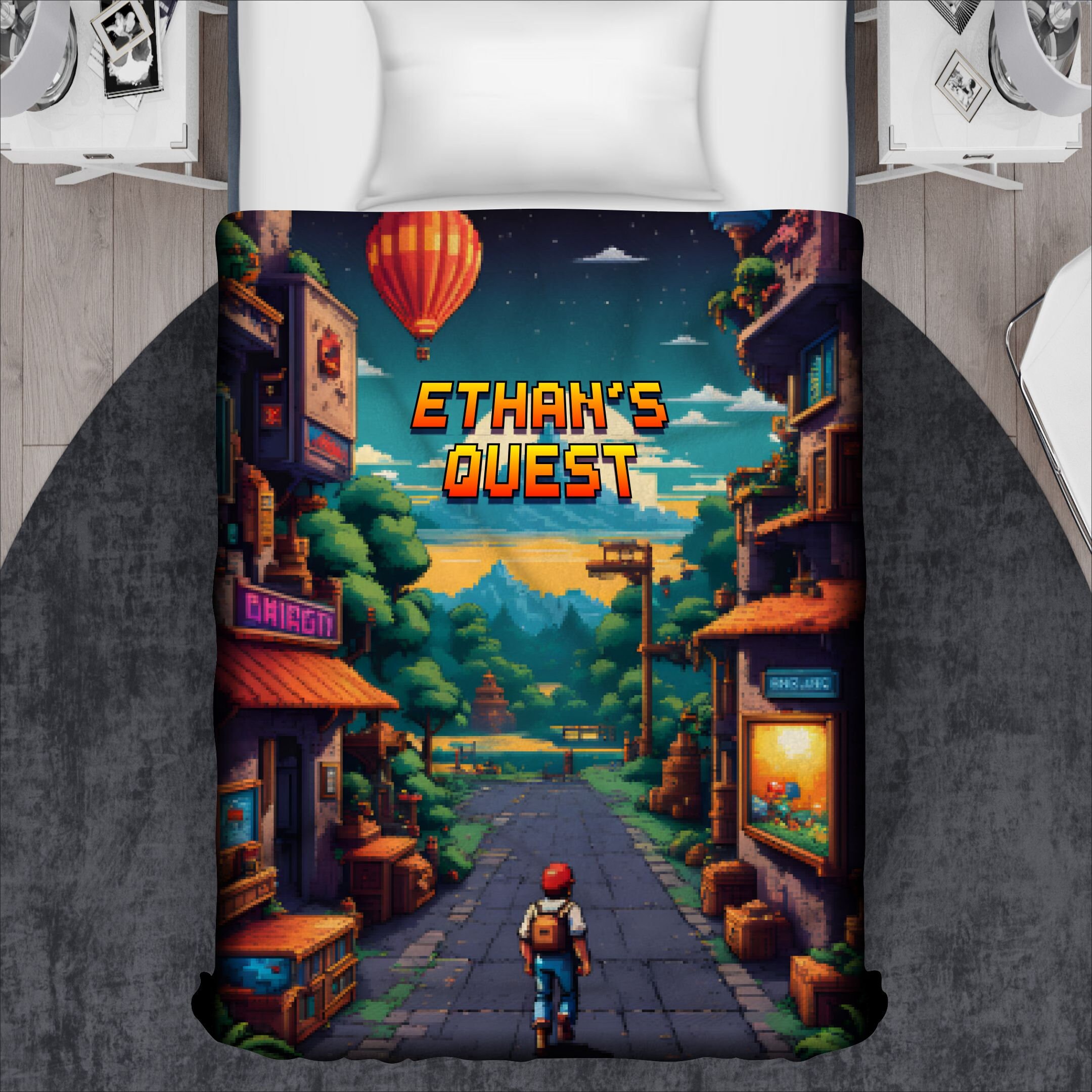 Retro Videogame Pixel Art With Custom Name - Personalized Video Game ...