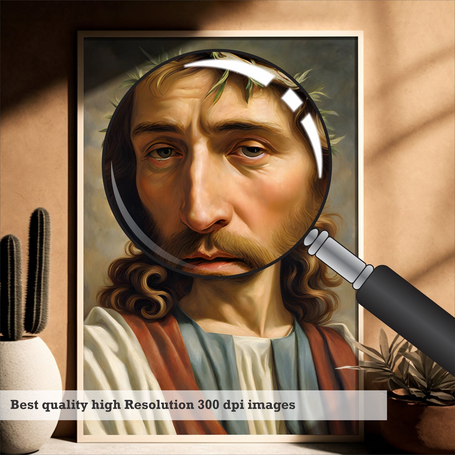 Sad Jesus Looking at You - Printable Wall Art - Digital Download - Wall ...