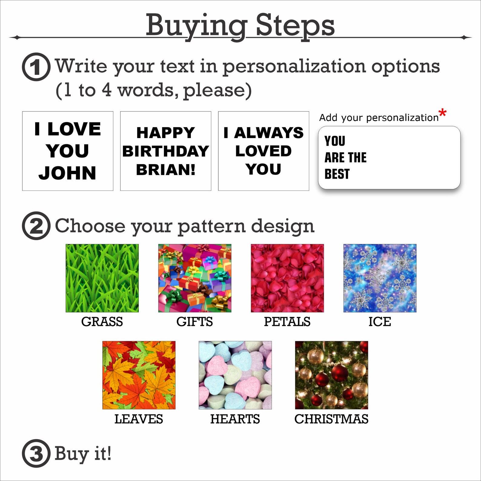 Your Own Secret Text in 3D Stereogram Printed Matte Poster - 3D Phrase ...