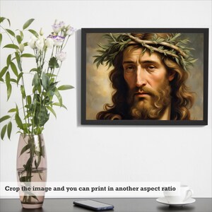 Sad Jesus Looking at You - Printable Wall Art - Digital Download - Wall ...