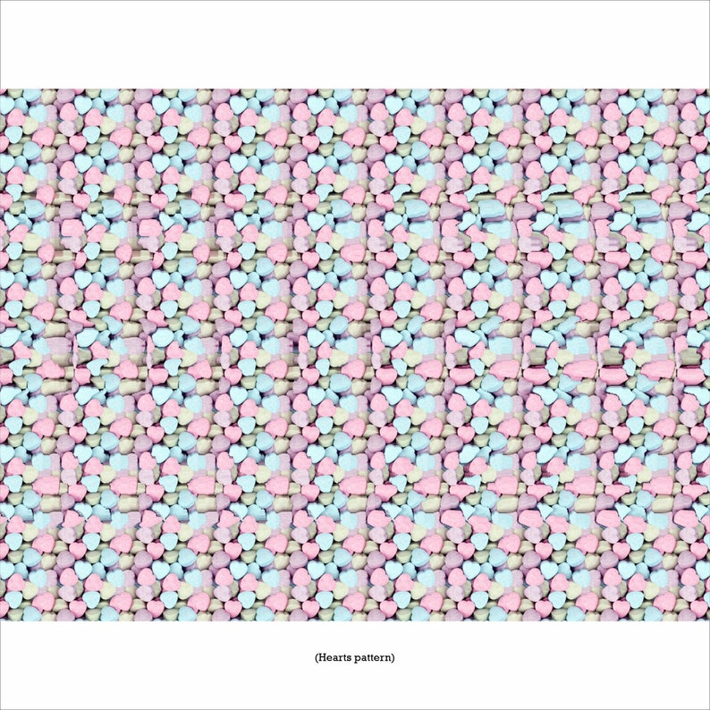 Your Own Secret Text in 3D Stereogram Printed Matte Poster - 3D Phrase ...