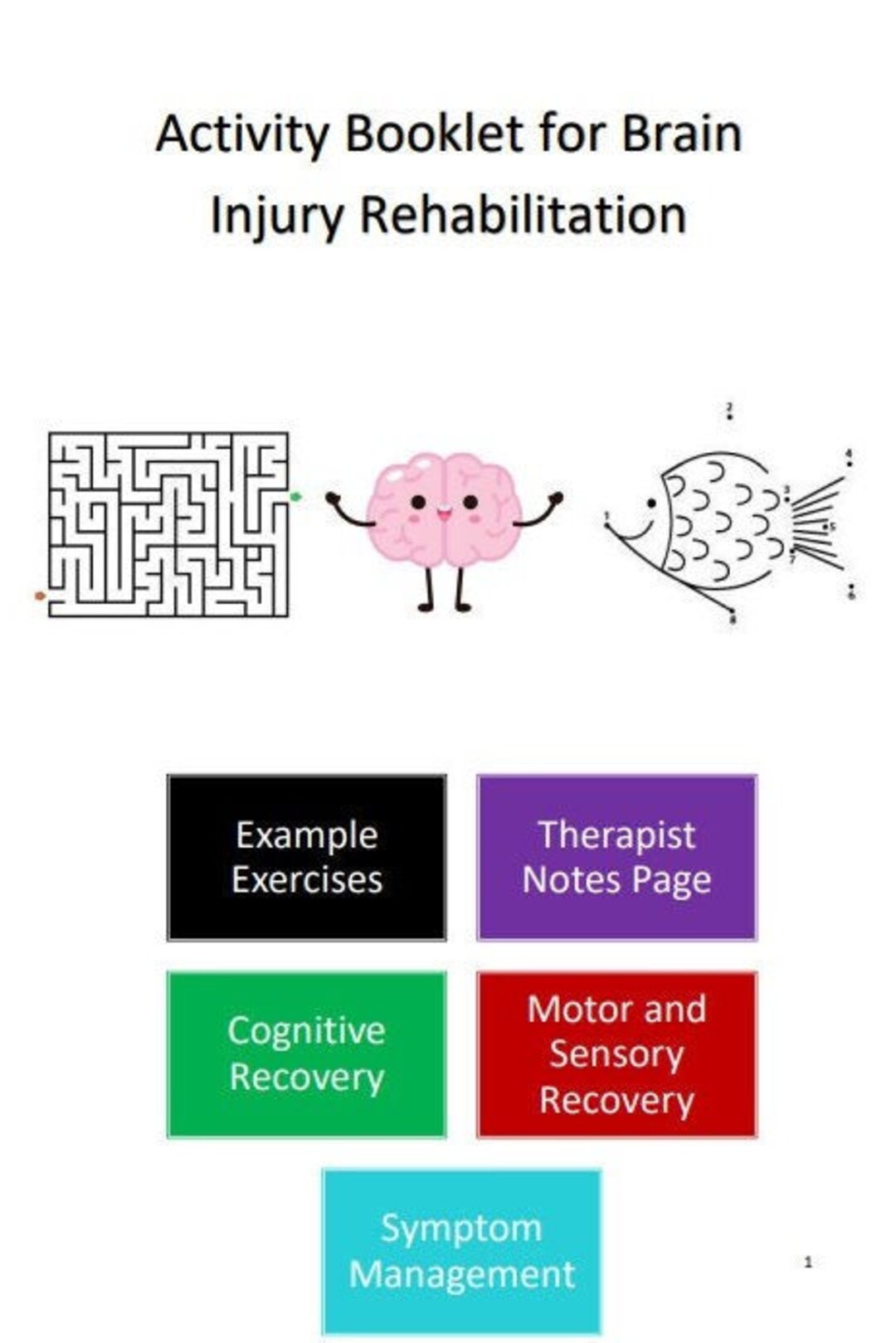 Activity Booklet for Rehabilitation After a Brain Injury - Etsy