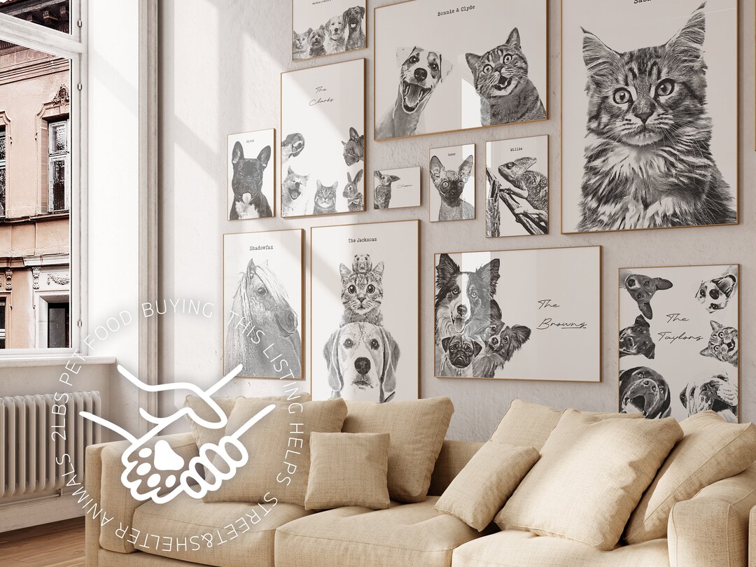 LIMITED OFFER Custom Digital Pet Portraits Using Pet Photo ...