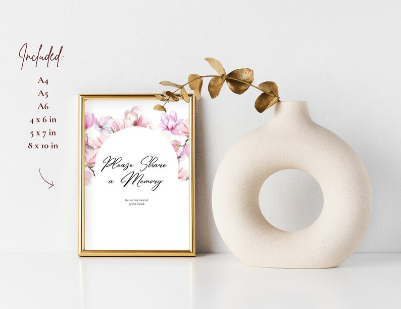 Editable Funeral Bundle Orchid Blooms Editable Template Celebration of ...