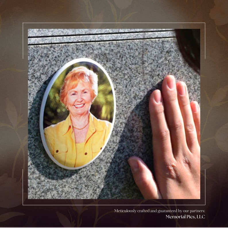 Beautiful Framed Ceramic Headstone Picture Gravestone Photo Porcelain ...