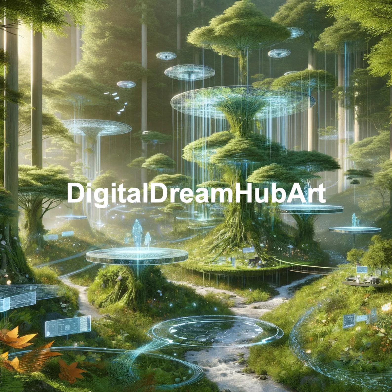 Nature's Tech Harmony digital Art - Etsy