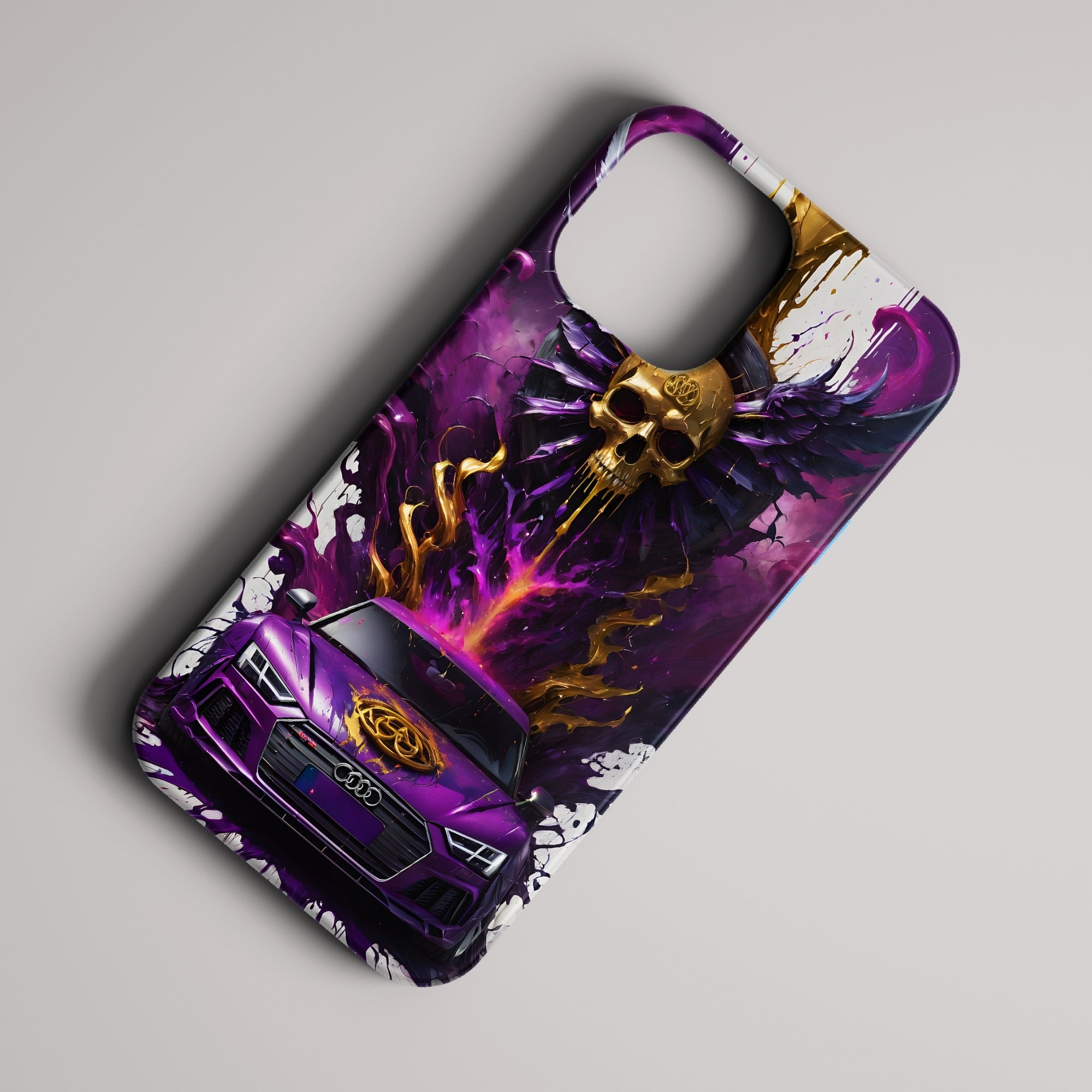 Messy Paint Car Design Sublimation Phone Case Digital Png for Various ...