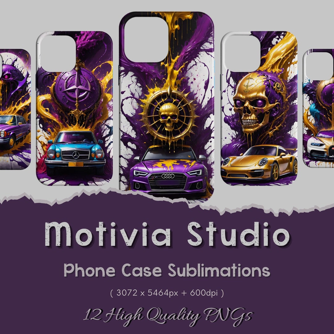 Messy Paint Car Design Sublimation Phone Case Digital Png for Various ...