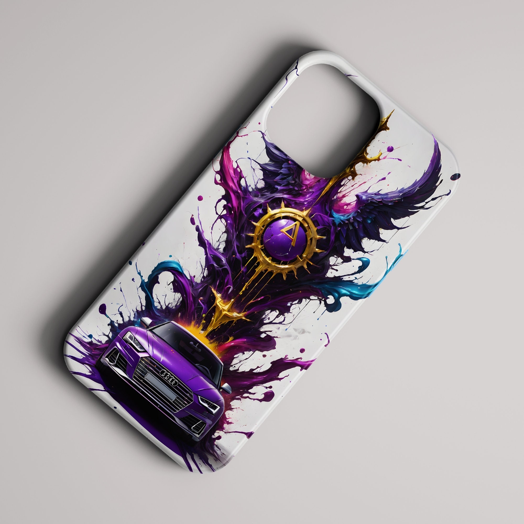 Messy Paint Car Design Sublimation Phone Case Digital Png for Various ...