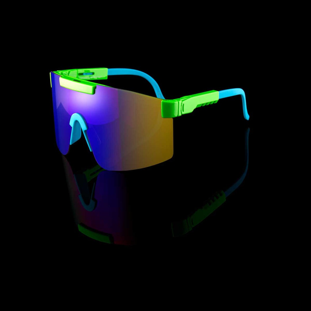 Oversize Wraparound One Piece Lens Sunglasses | Colorful Unisex Party ...