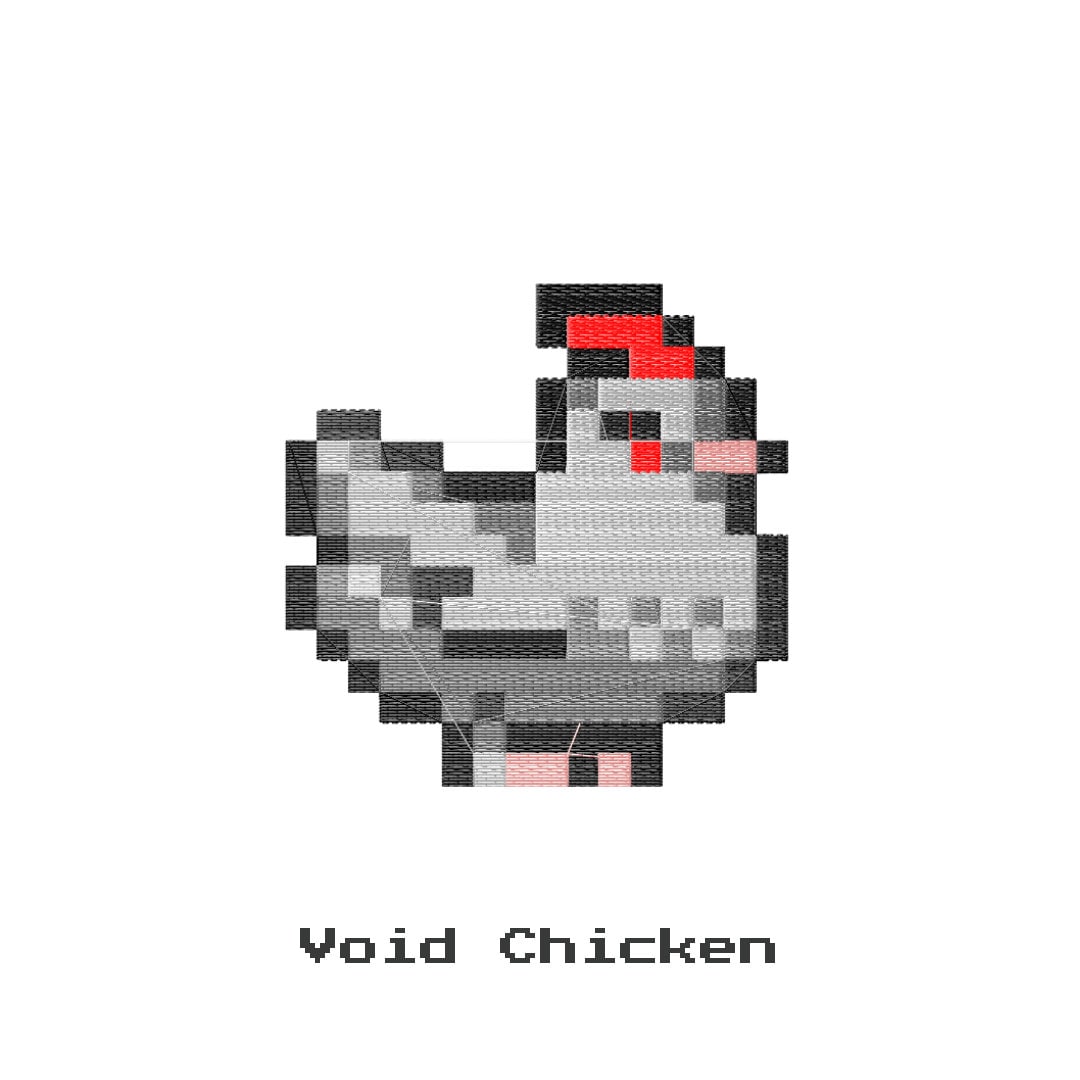 Stardew Valley Void Chicken Embroidery Design Files - Etsy