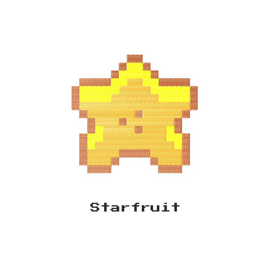 Stardew Valley Starfruit Embroidery Design Files - Etsy