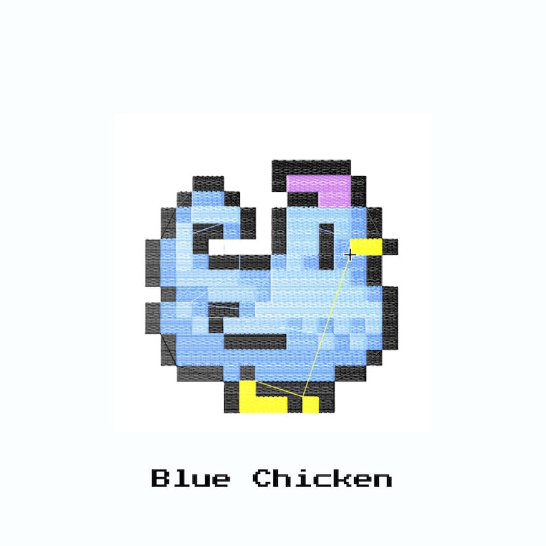 Stardew Valley Blue Chicken Embroidery Design Files - Etsy