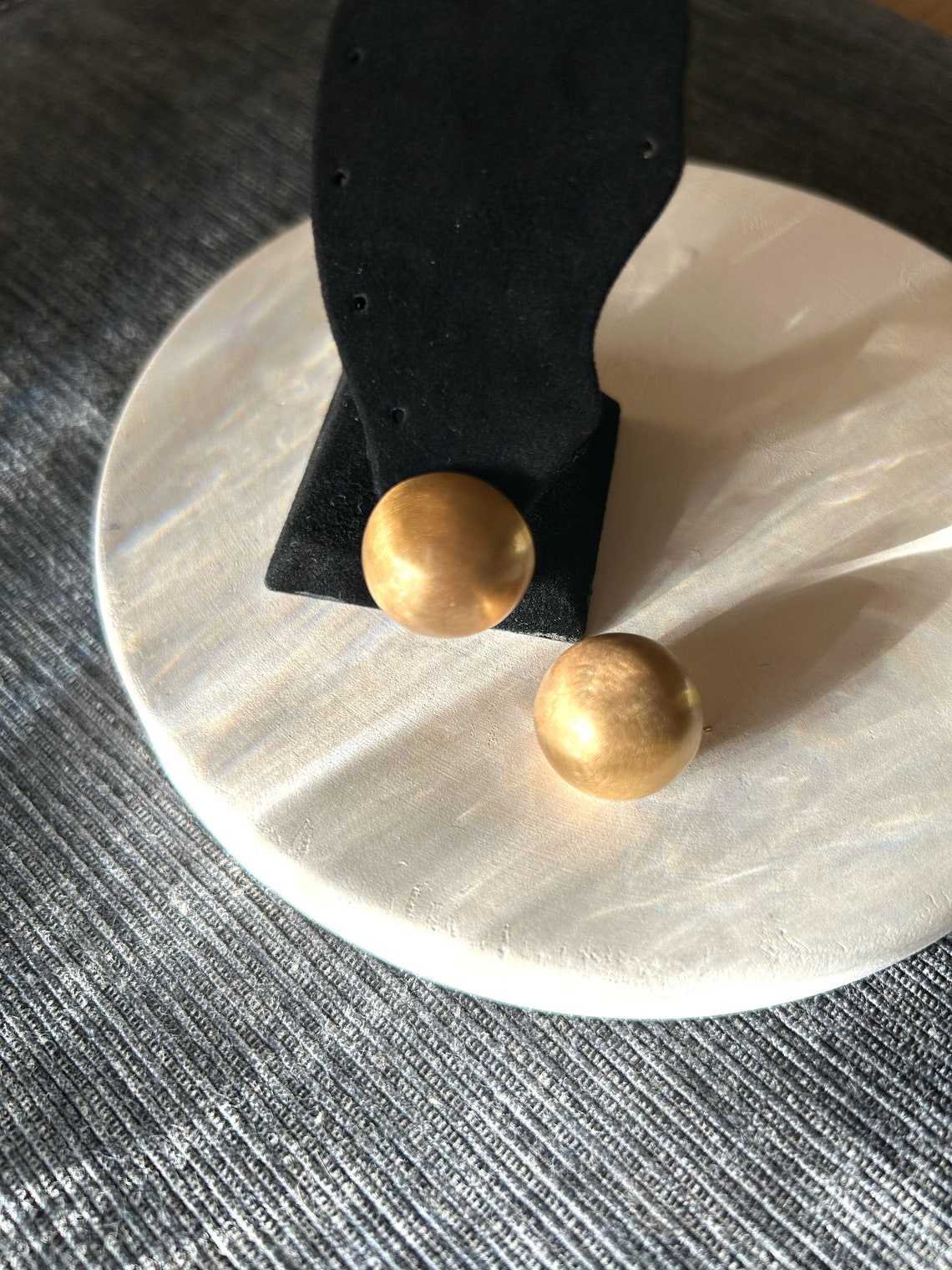 Gold Matte Ball Earrings, Gold Ball Earrings, Matte Gold Earrings ...