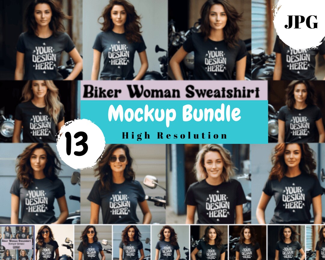 Biker Bundle Mockups | Bike Chick Mockups | Shirt Mockups Biker Girl - Etsy