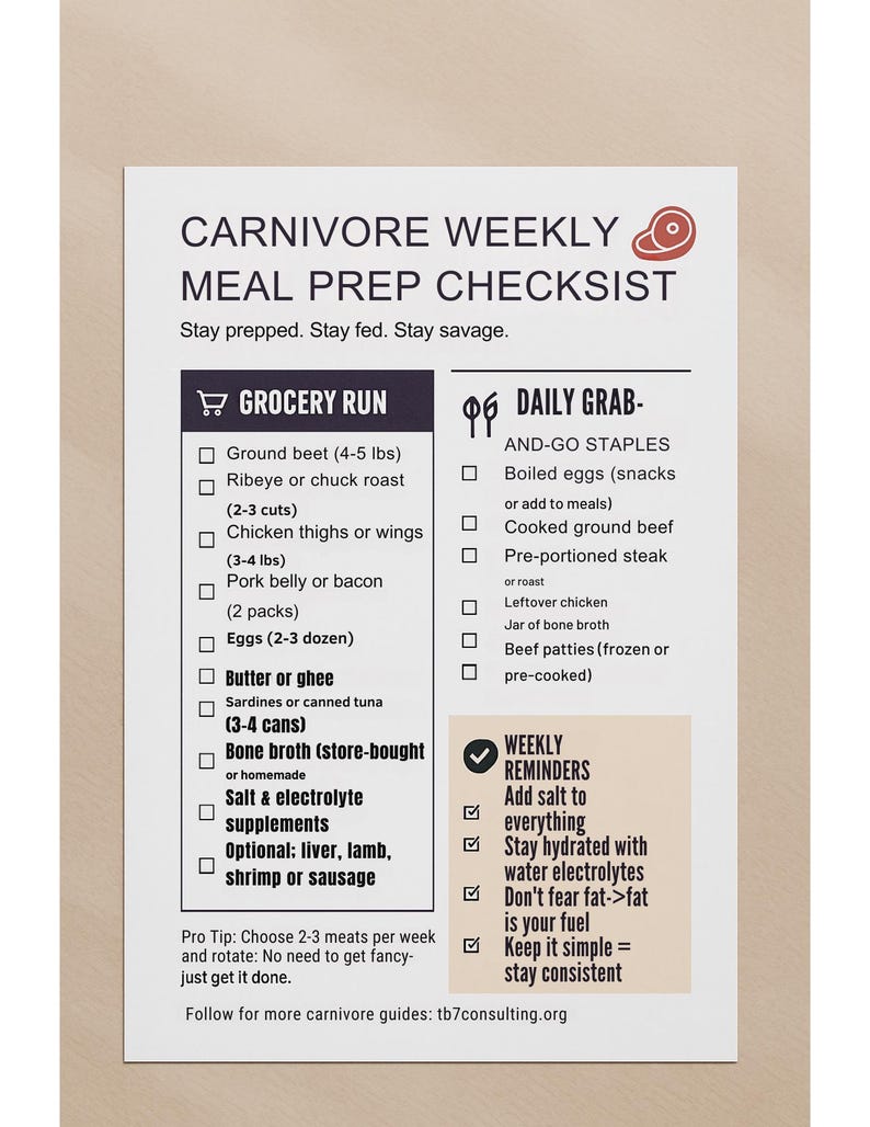 14 Day Carnivore Quick Start + Meal Plan | Lose Weight | Jumpstart ...