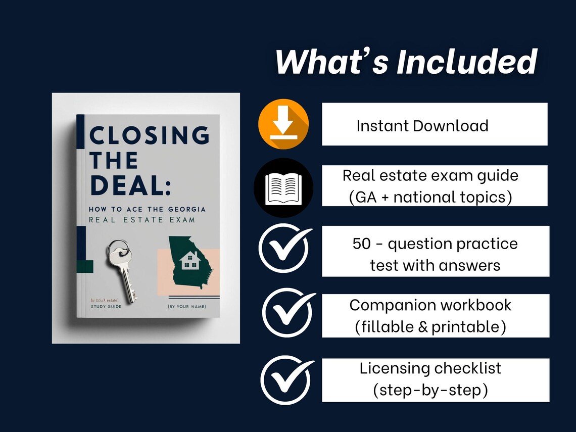 Georgia Real Estate Exam Prep Guide: Practice Test + Workbook (digital ...