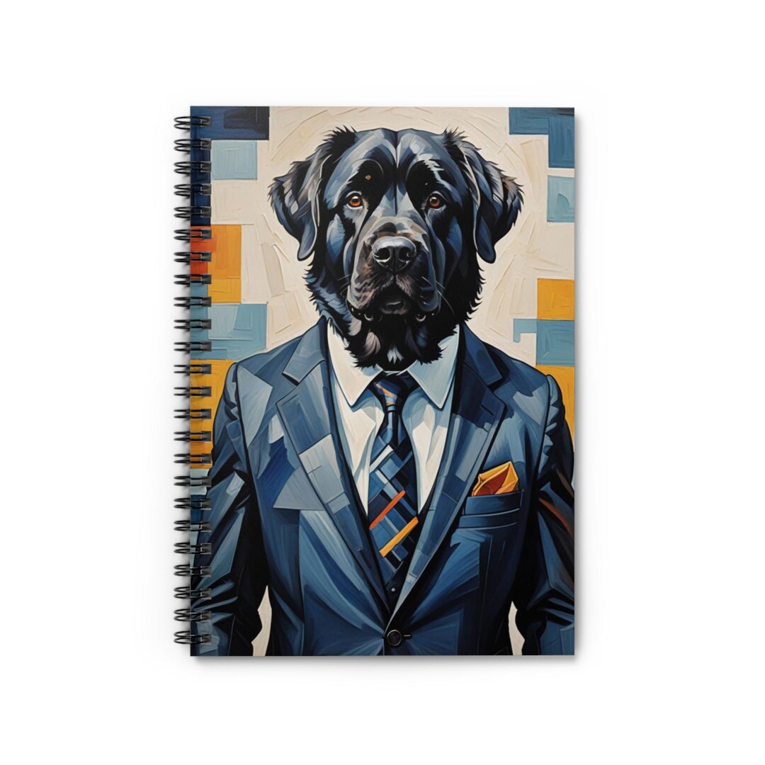 Newfoundland Dog Art Spiral Notebook: Ruled Line Journal - Etsy