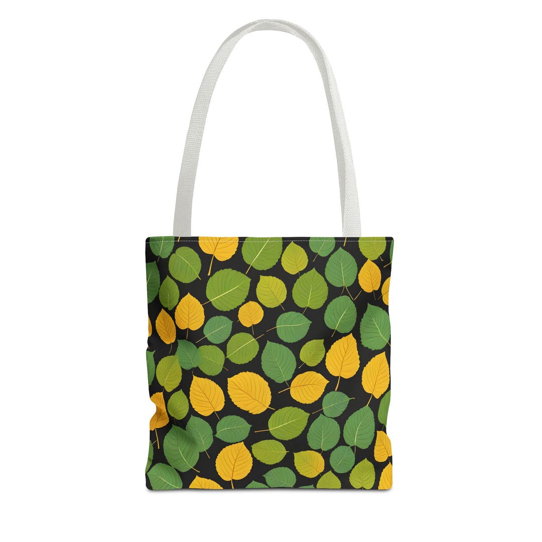 Aspen Leaf Pattern Tote Bag - Nature Inspired Market Bag, Eco-friendly ...