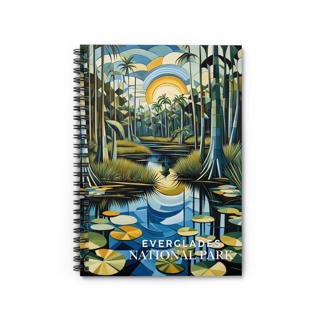 Everglades Abstract Art Spiral Notebook - Ruled Line, Journal ...