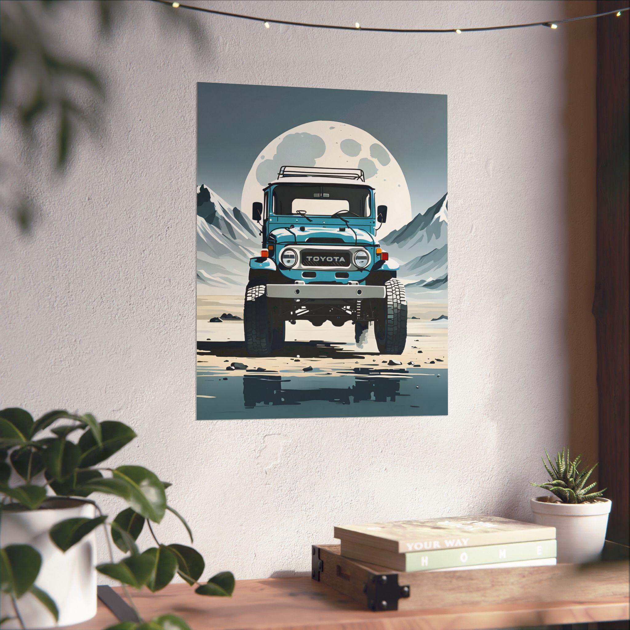 Vertical Posters, Toyota FJ40 Minimalist Painting Wall Art Print, Home ...