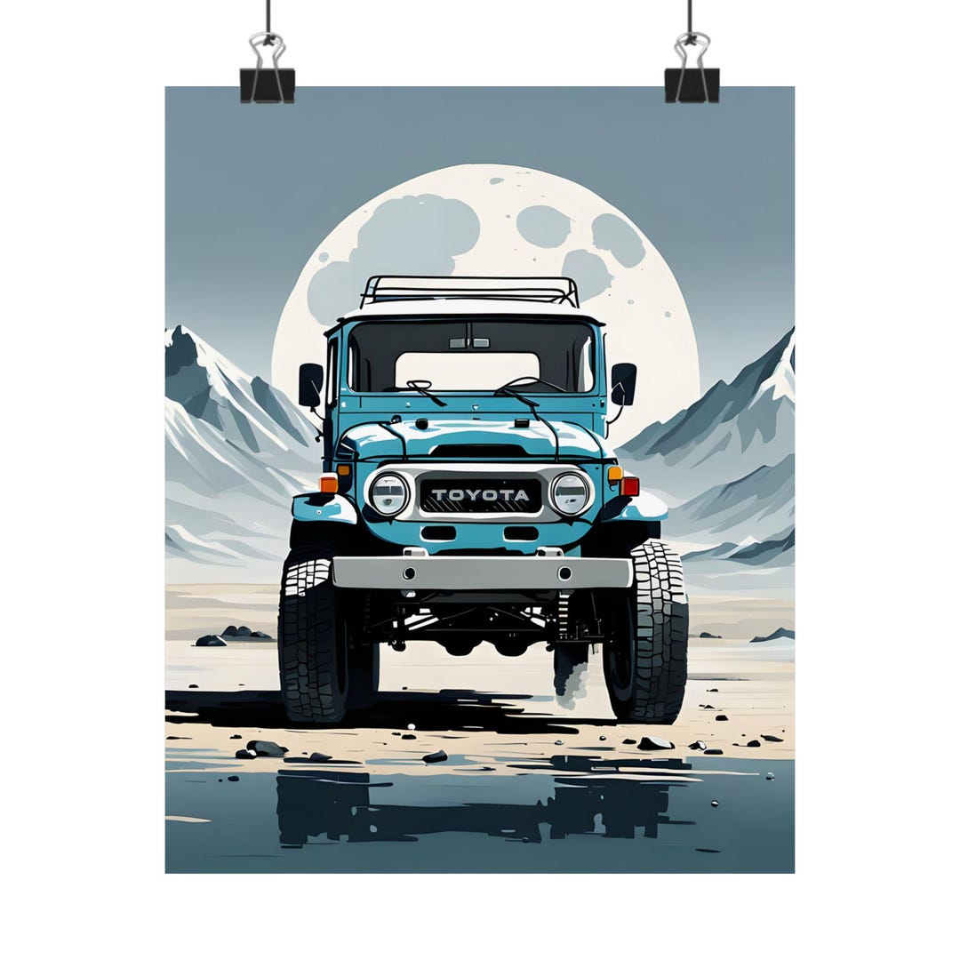 Vertical Posters, Toyota FJ40 Minimalist Painting Wall Art Print, Home ...