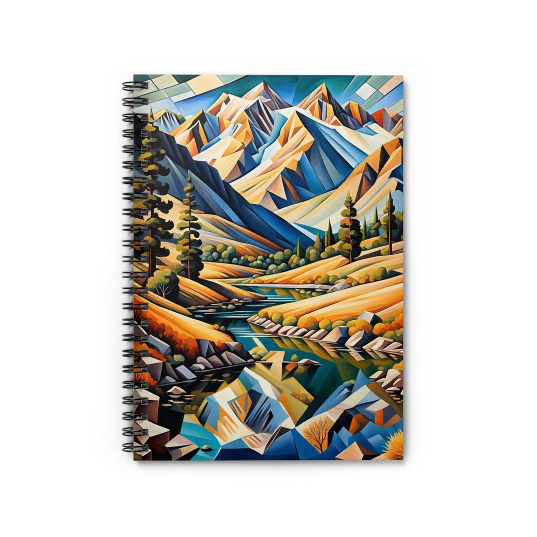 Mountain Art Journal - Nature Lover Notebook, Ruled Line, Wilderness ...