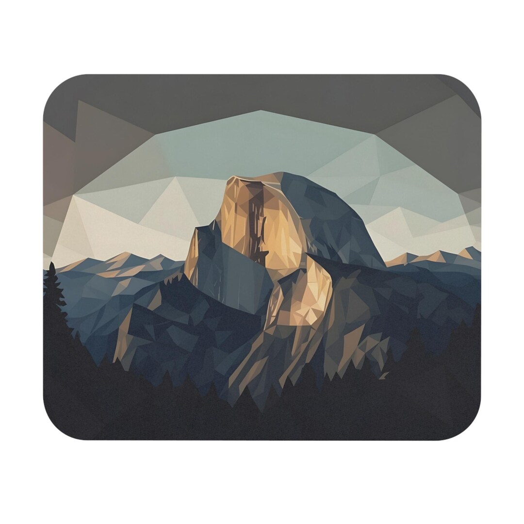 Rectangle Mouse Pad, Half Dome Yosemite Abstract Minimalist Art, Desk Accessories, Office Decor ...