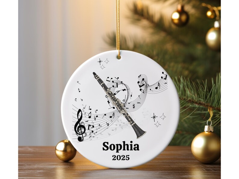 Personalized Clarinet Ornament, Custom Musician Gift, Ceramic Music ...