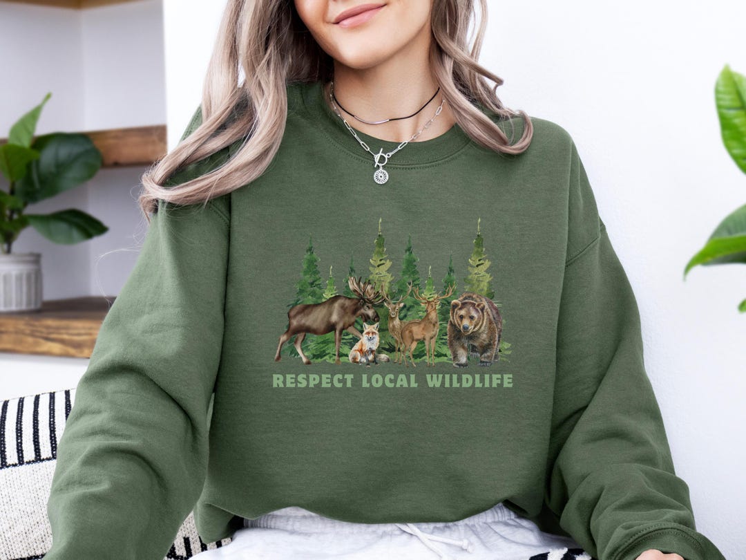 Respect Locals Nature Sweatshirt for Women Cute Hiking Shirt for ...