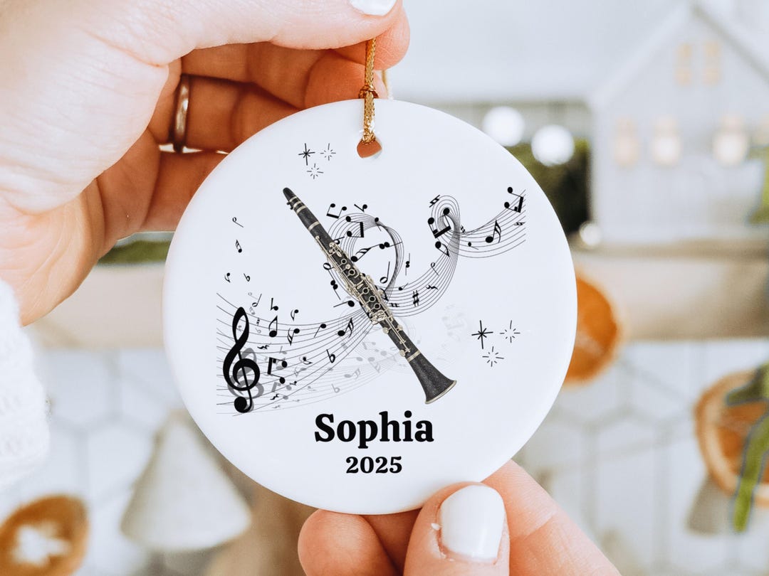 Personalized Clarinet Ornament, Custom Musician Gift, Ceramic Music ...