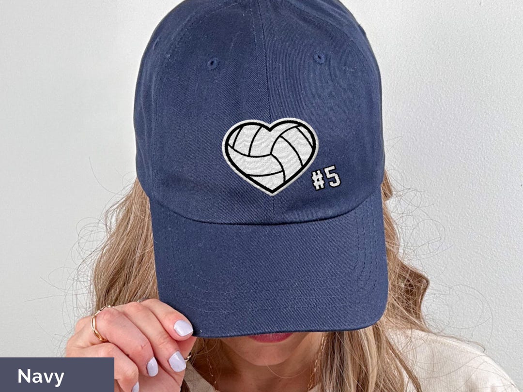 Embroidered Volleyball Hat, Custom Number Volleyball Player Gift ...