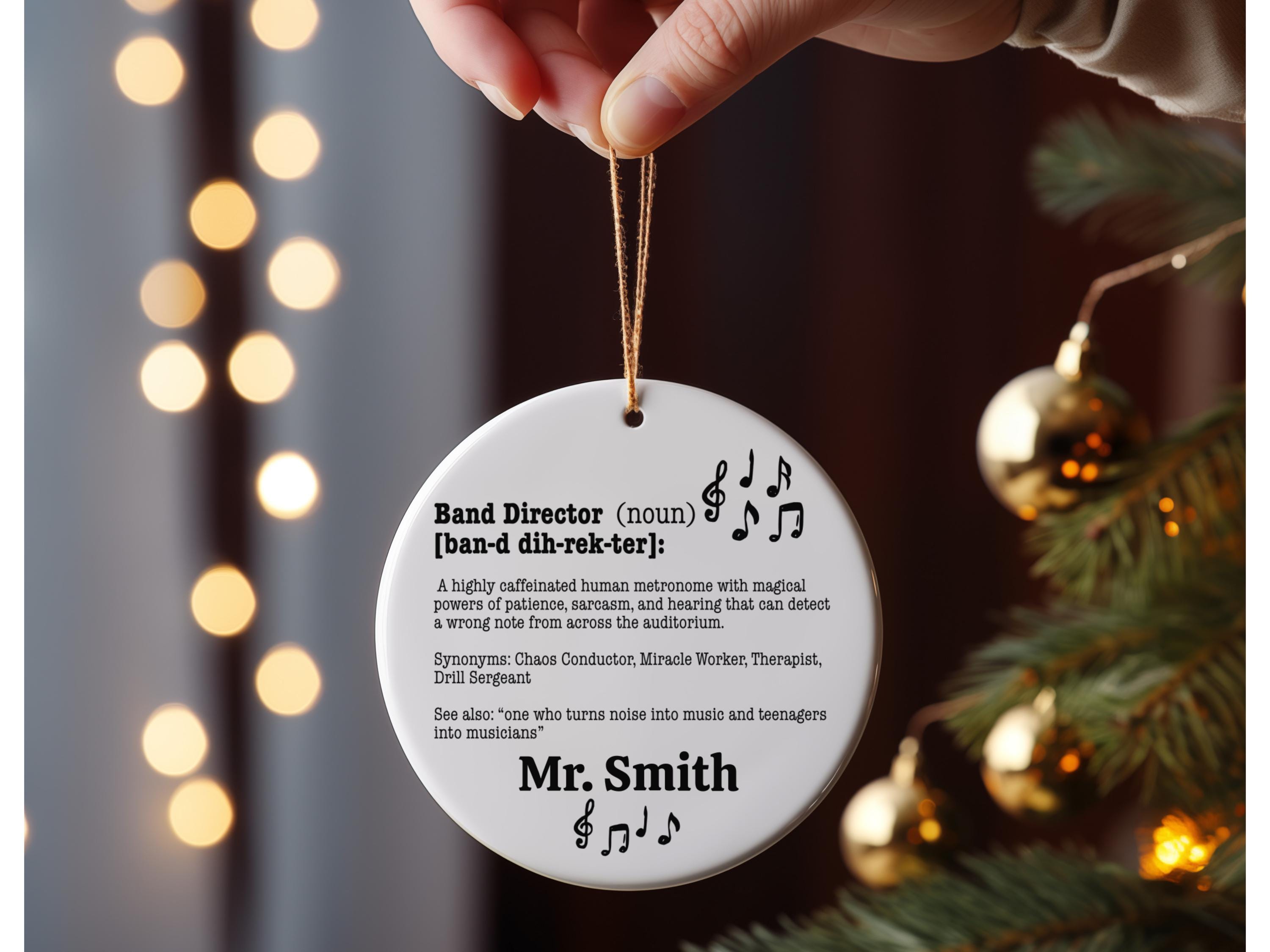 Personalized Band Director Ornament, Custom Band Teacher Gift, Band ...