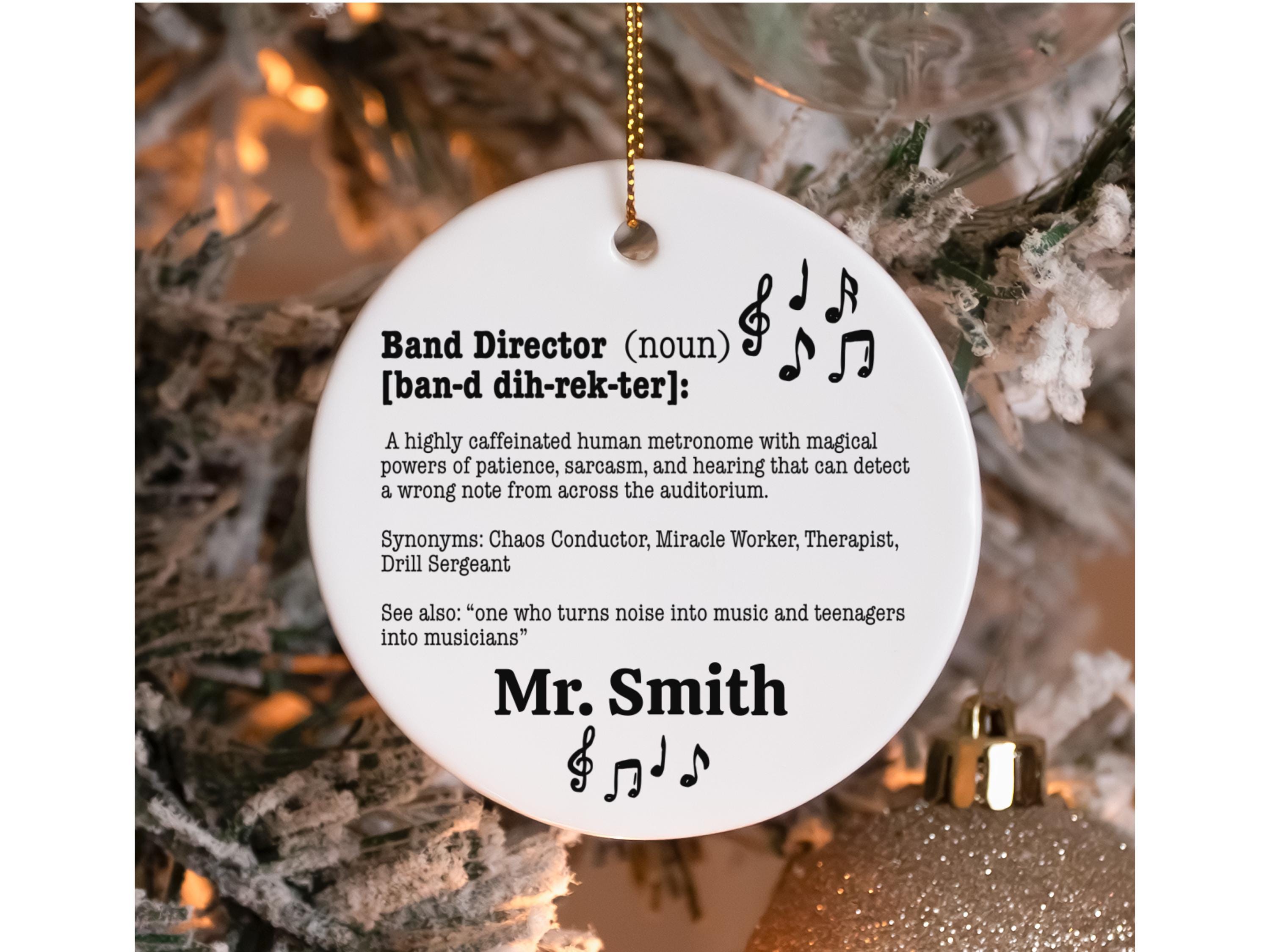 Personalized Band Director Ornament, Custom Band Teacher Gift, Band ...