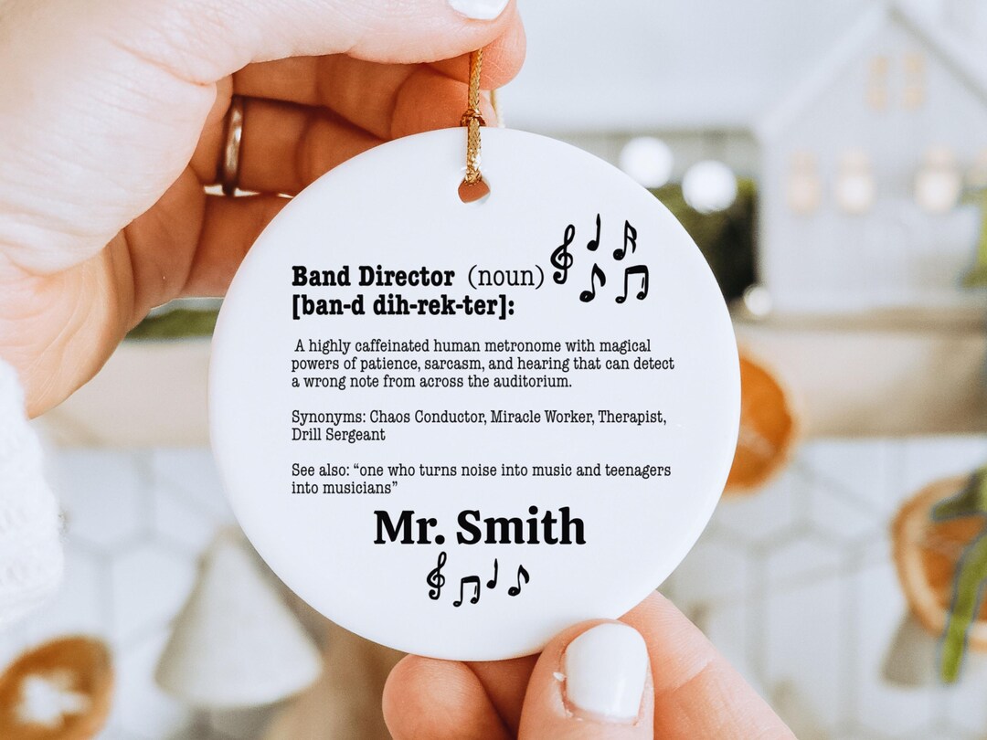 Personalized Band Director Ornament, Custom Band Teacher Gift, Band ...
