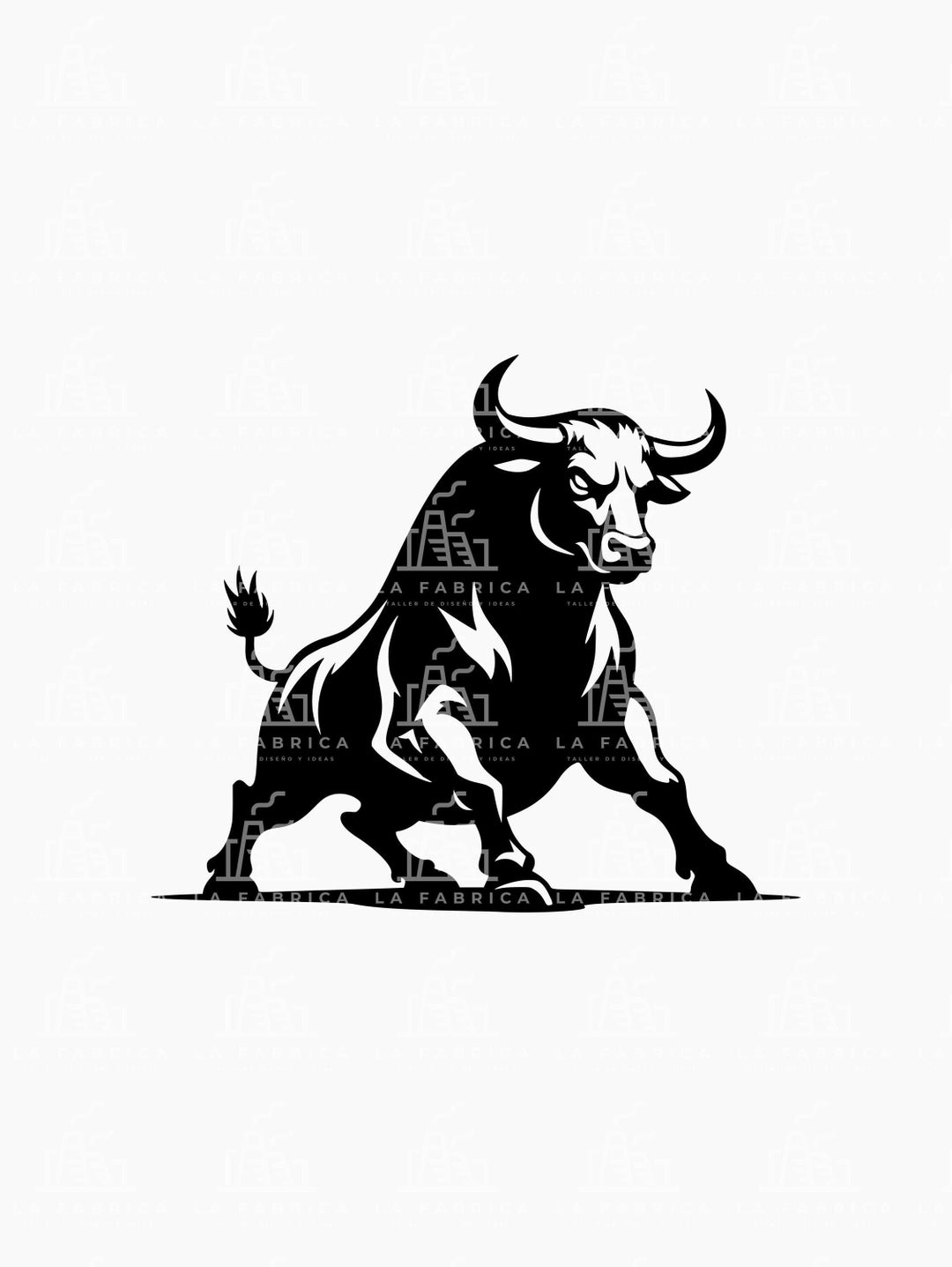 Bull SVG File Bull Silhouette Design Cutting Template Print File ...