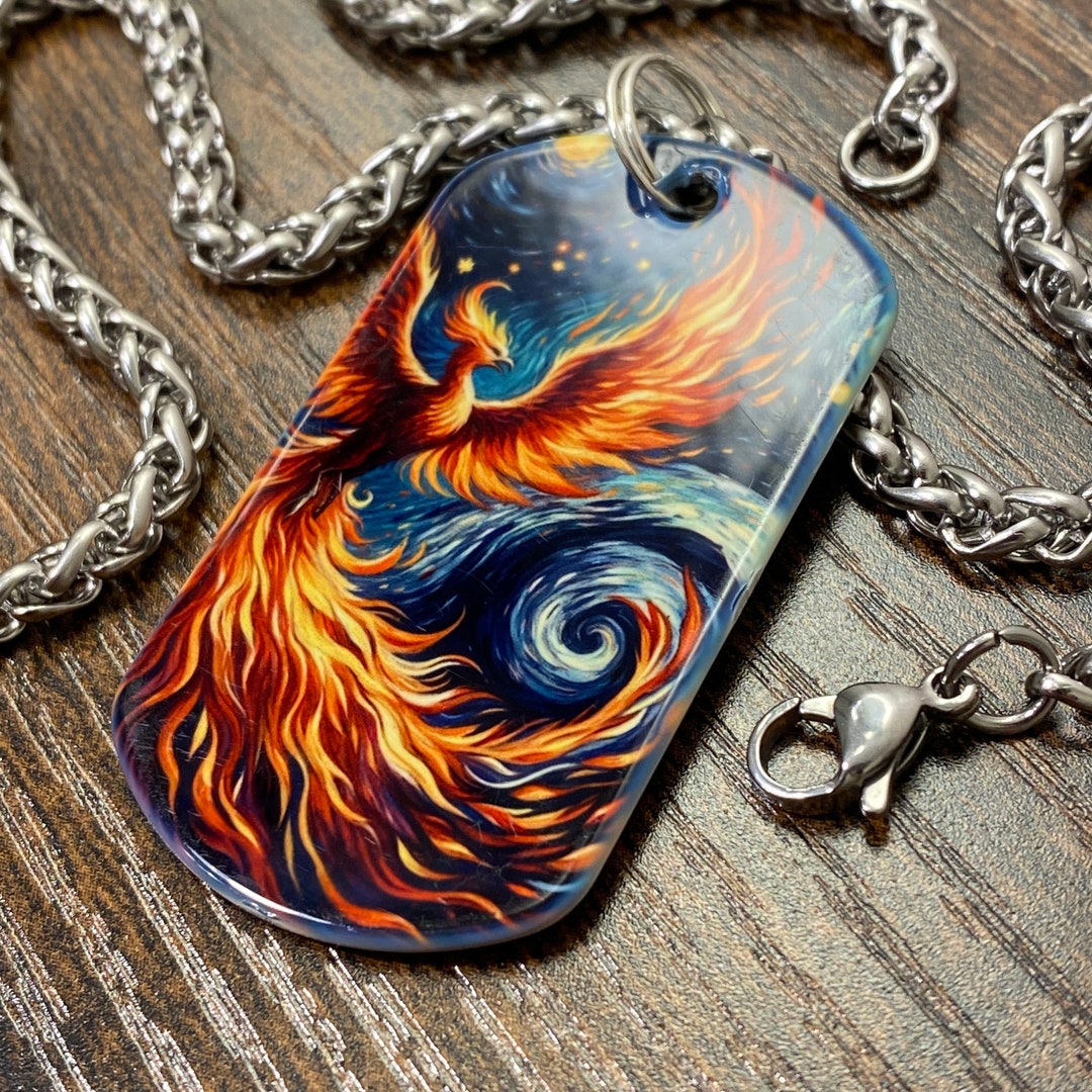 Space Phoenix | Stainless Steel Sublimated Dog Tag - Etsy