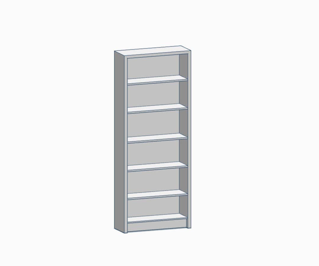 Digital STL Files for 3d Printing- 1:12 Miniature Bookshelf Unit for ...