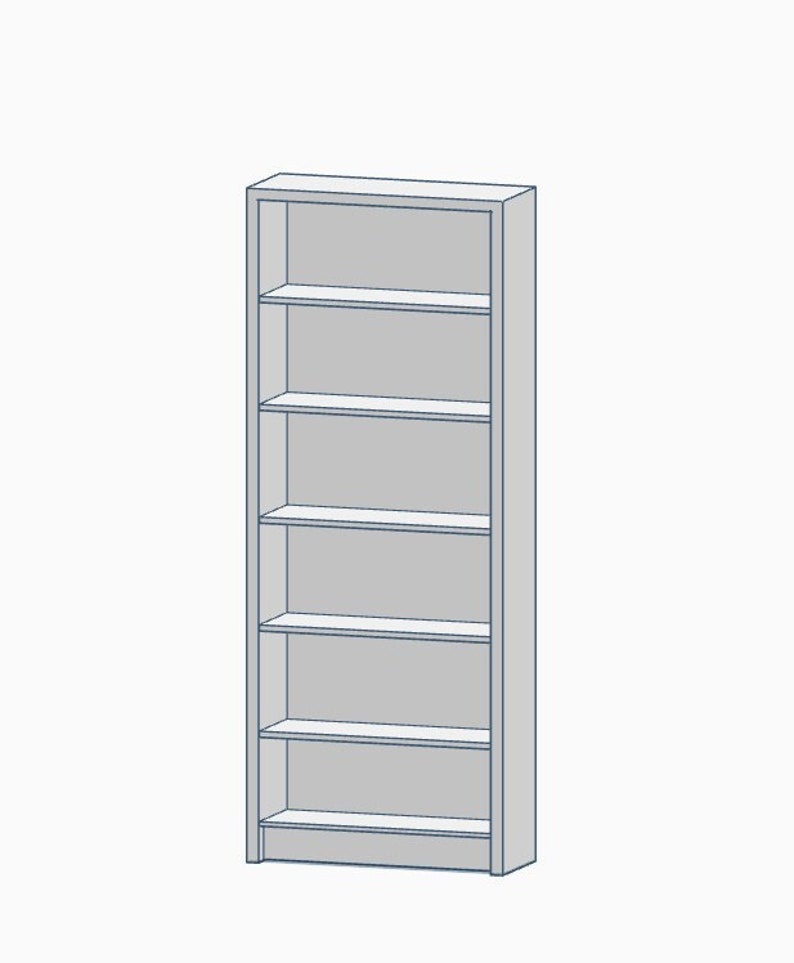 Digital STL Files for 3d Printing- 1:12 Miniature Bookshelf Unit for ...