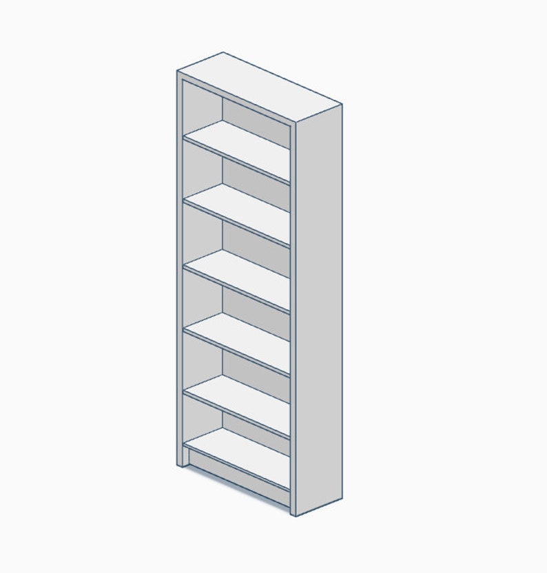 Digital STL Files for 3d Printing- 1:12 Miniature Bookshelf Unit for ...