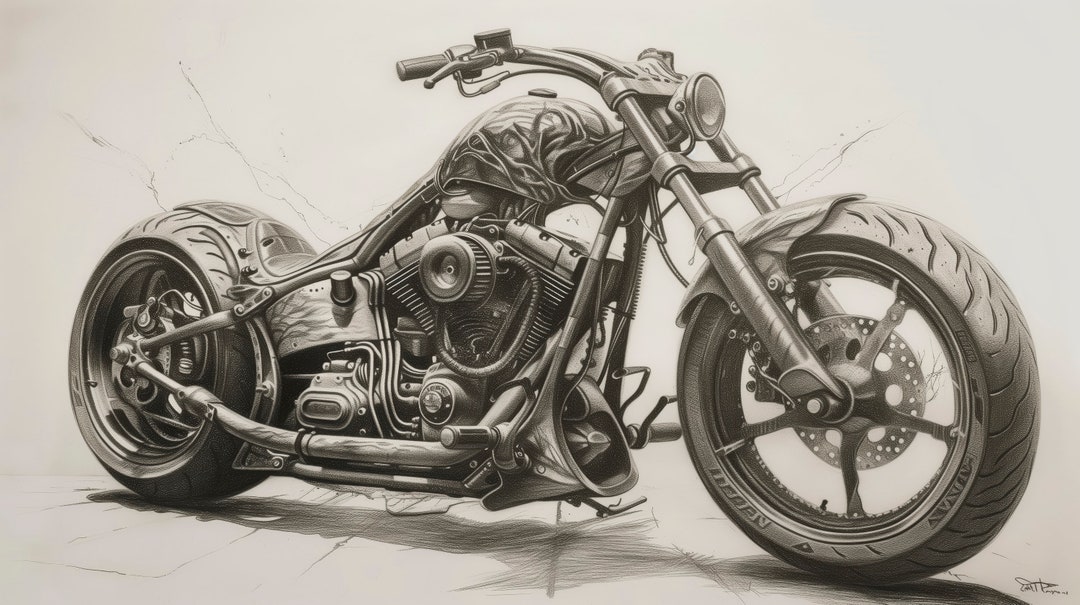 Printable Painting of a Charcoal Drawing in Gray of a Very Stylized ...