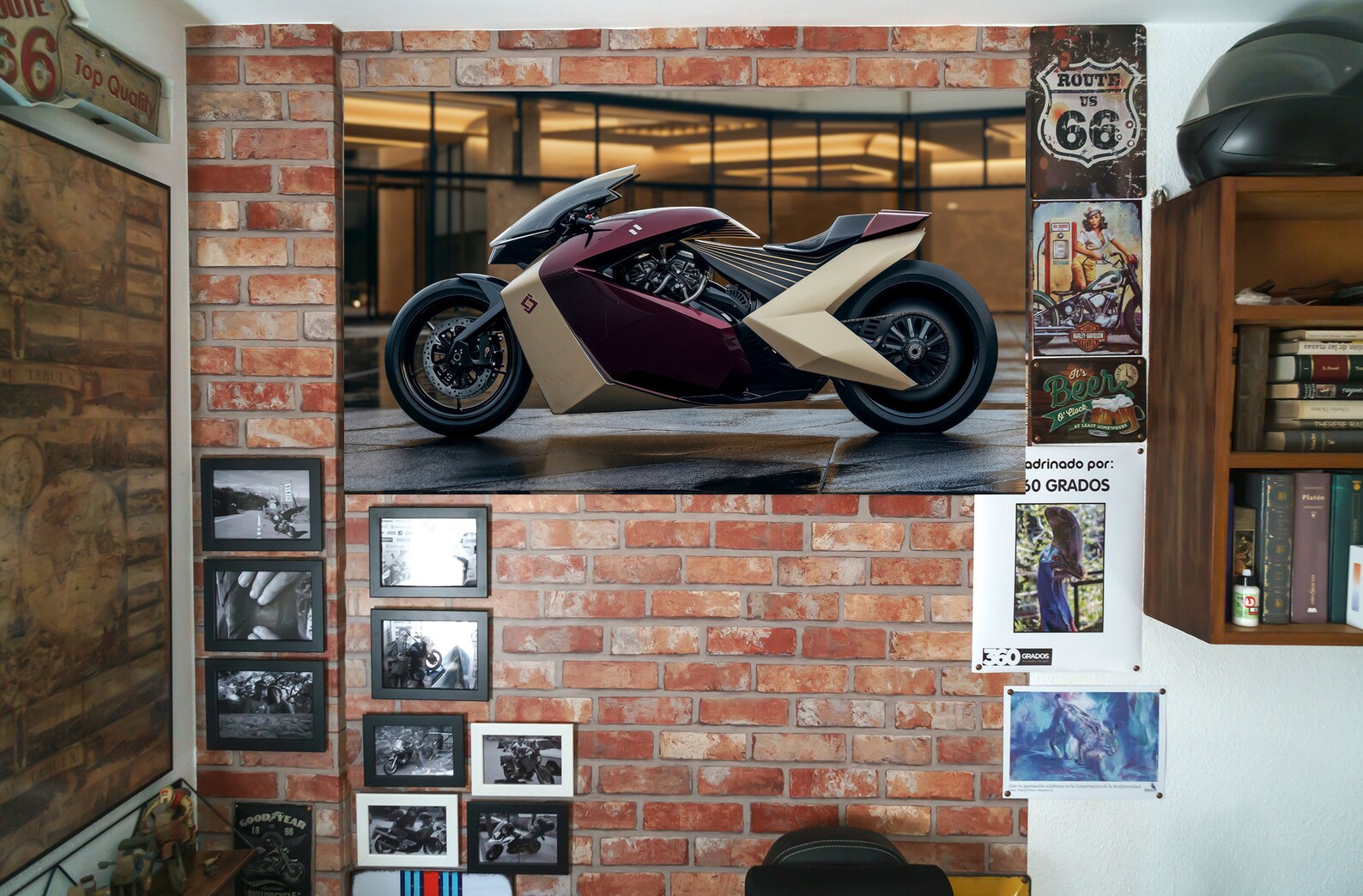 Printable Picture of a Futuristic Motorcycle With Rounded Shapes and ...