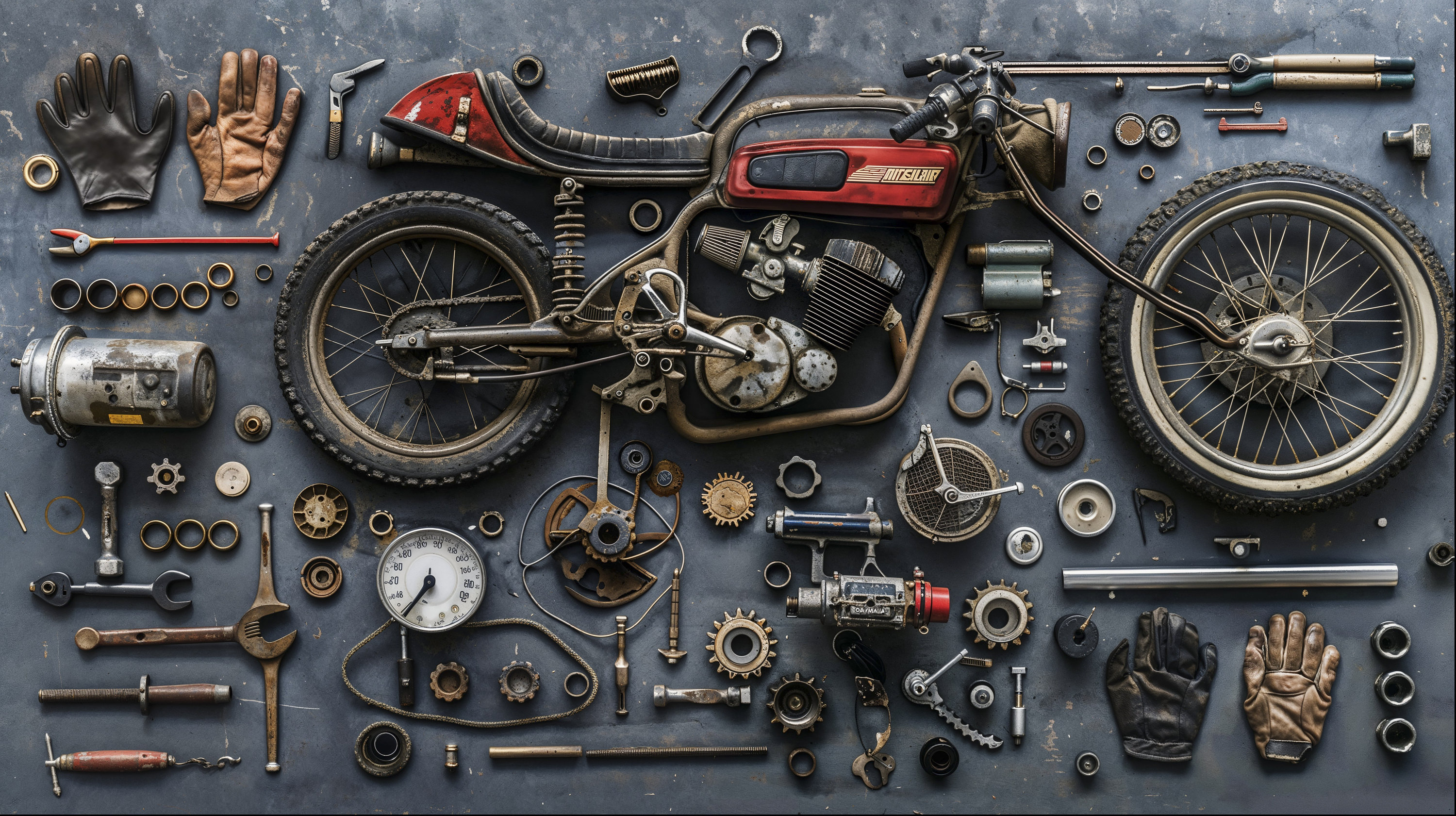 Printable Diagram of a Mechanical Assembly of an Almost Disassembled ...